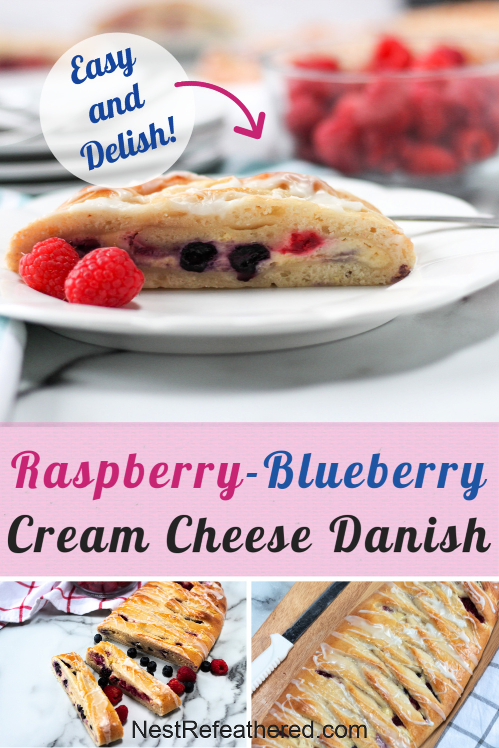 Raspberry Blueberry Danish