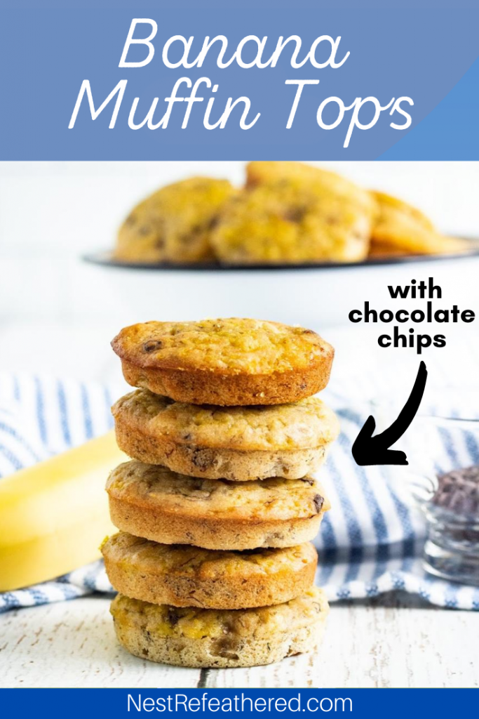 Banana Muffin Tops With Chocolate Chips - Simple Farmhouse Life
